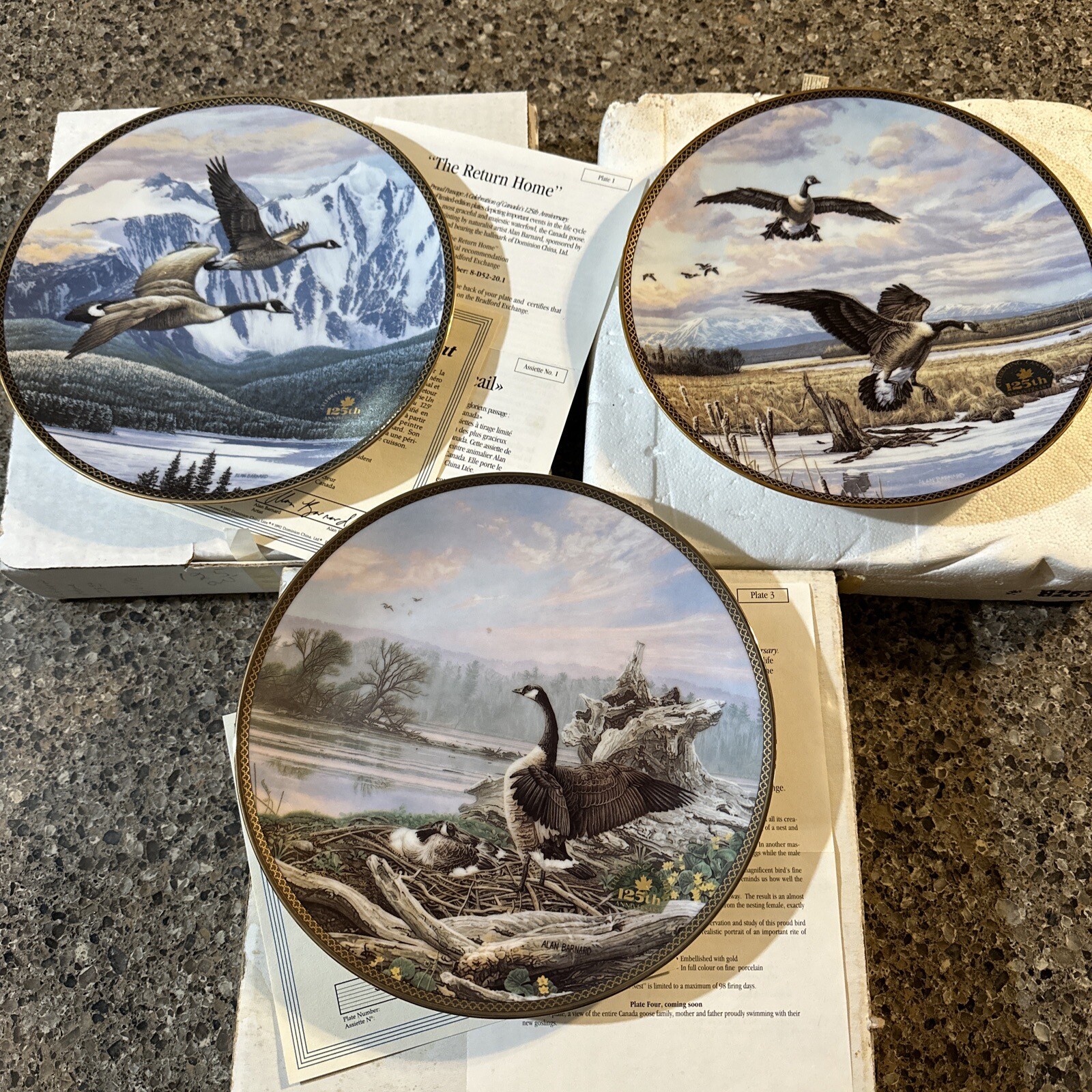Proud Passage Plates Set 3 - 125th Canada Wildlife Dominion Limited ...