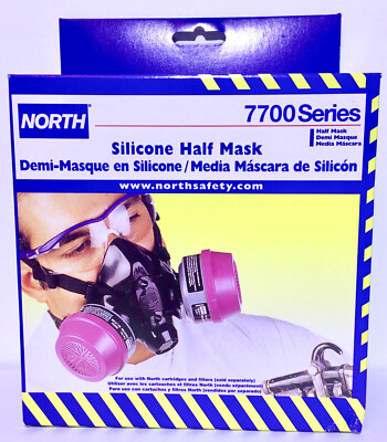 North by Honeywell 7700 Series Silicone Half Mask Respirator Size S M L ...