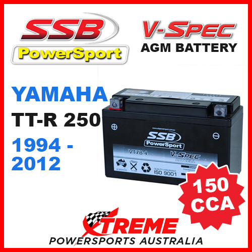 SSB 12V V-SPEC DRY CELL 150 CCA AGM BATTERY YAMAHA TT-R250 TTR250 1994 ...