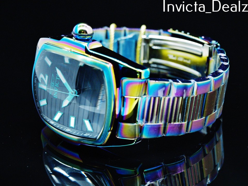 Invicta Men's 47mm GRAND LUPAH BLACK Dial IRIDESCENT Stainless Steel ...