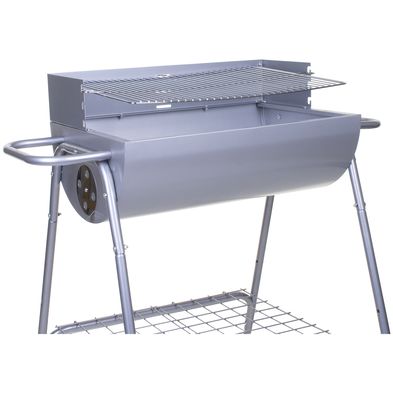 OUTDOOR HALF BARREL BARBECUE CHARCOAL BBQ GARDEN PATIO PARTY GRILL ...