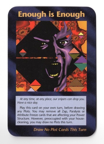 1995 Illuminati Card Game (Donald Trump) ENOUGH IS ENOUGH Assassins ...