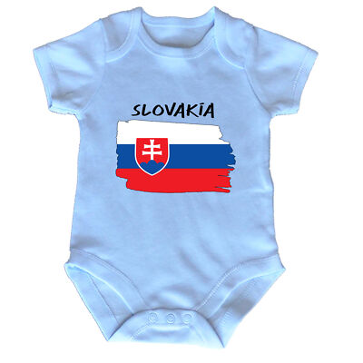 Slovakia Country Flag Nationality - Soft Babygrow Gift Newborn Grow ...