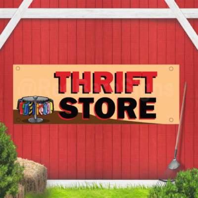 Thrift Store Indoor Outdoor Vinyl Banner Design | eBay