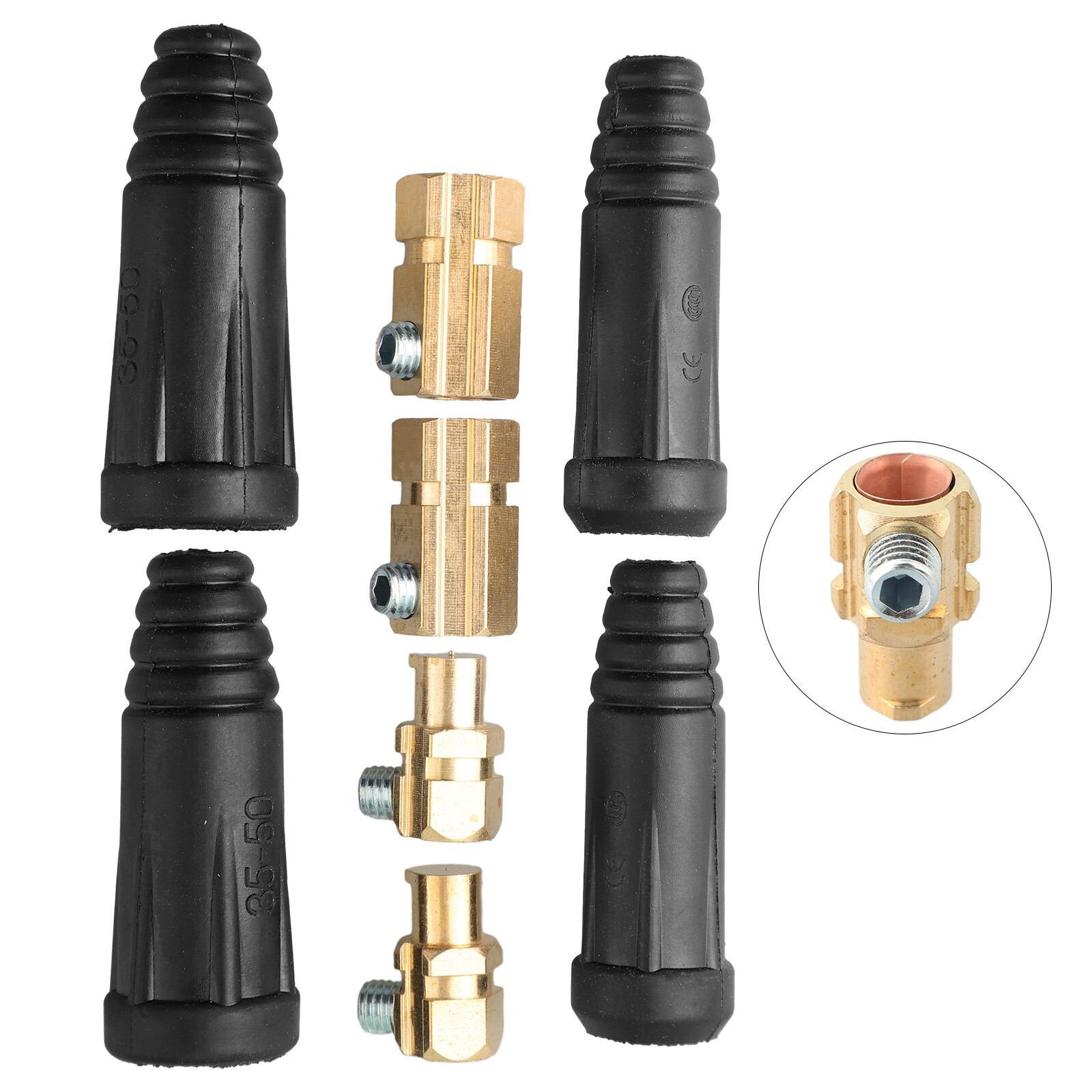 2 Sets of Welding Cable Quick Connectors 200Amp 300Amp with Accessories ...