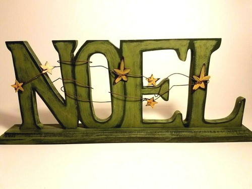 Christmas Noel Letters Word Home Decor Sign Green | eBay