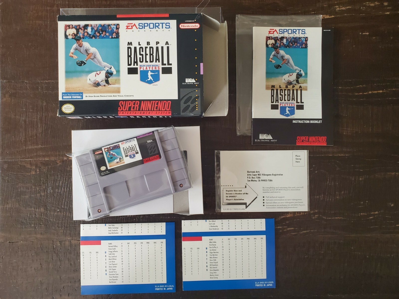 MLBPA Baseball SNES Complete In Box CIB Near MINT!!! 14633071764| eBay