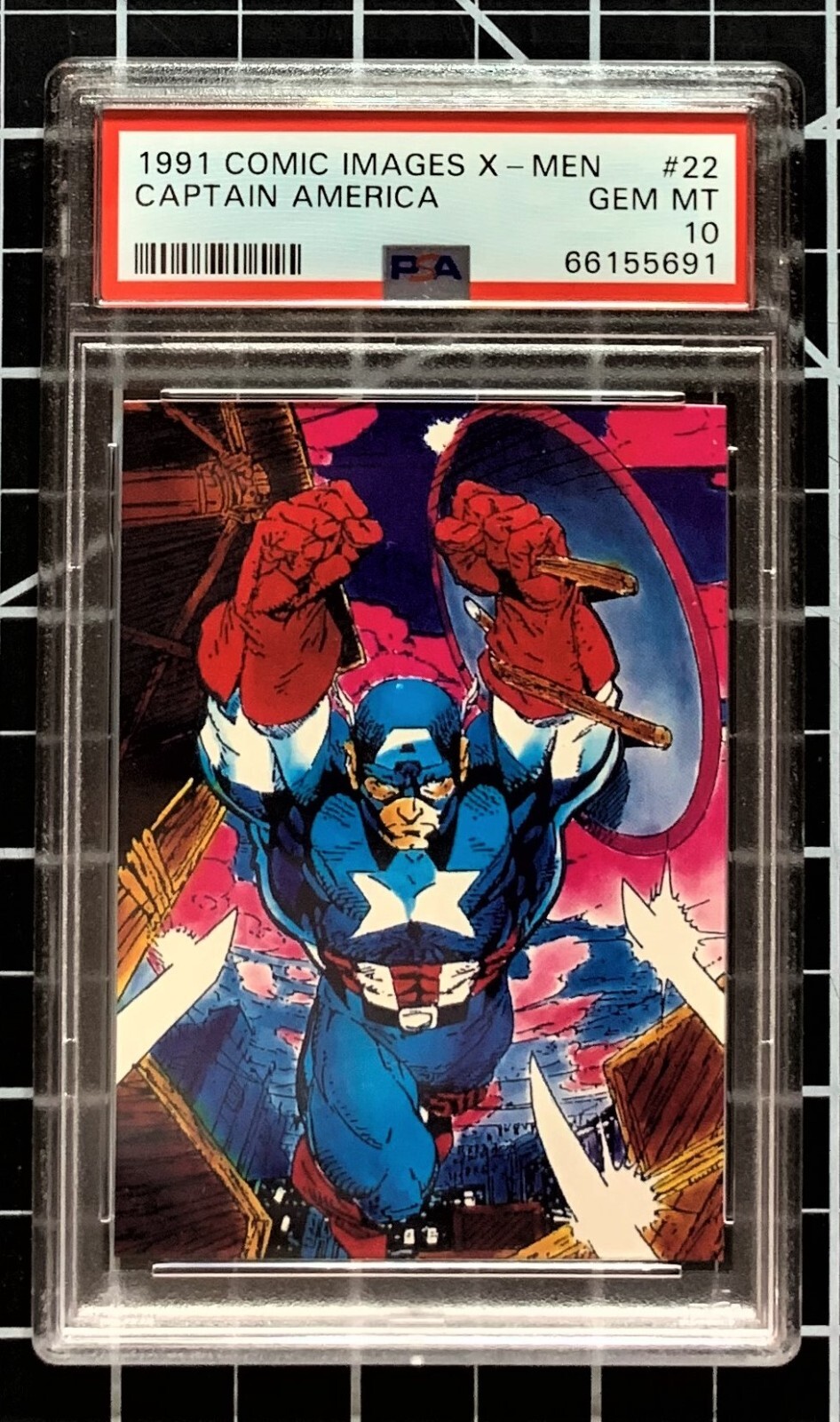 1991 Marvel Comic Images X-Men - #22 Captain America - PSA 10 GEM MINT ...