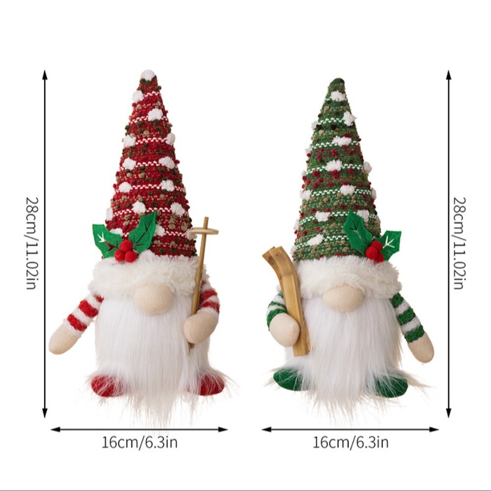 Xmas Tree Pendant Glowing Plush Gnome Faceless Dwarf Doll Christmas ...