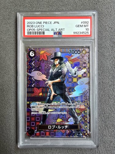 PSA 10 One Piece Card game Rob Lucci SP Alternate Art OP03-092 Japanese ...