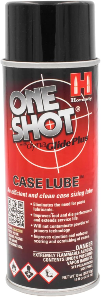 Hornady One Shot Case Lube, 10 Oz / 14 Fl Oz – Aerosol Dry Lube, with ...