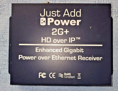 Just Add Power - 2G+ -HD over IP Enhanced Gigabit - Power Over Ethernet ...