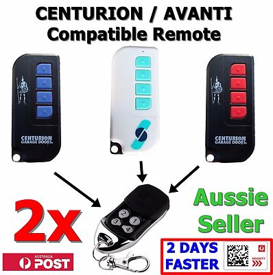 2x Avanti/Centurion Garage Door Compatible TX4/MPS/DPS/SDO21/12 Remote ...