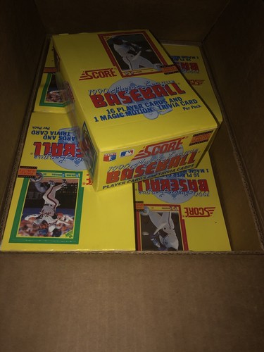 1990 Score Baseball Case Fresh Wax Box 36 Factory Sealed Pks Bo Jackson ...