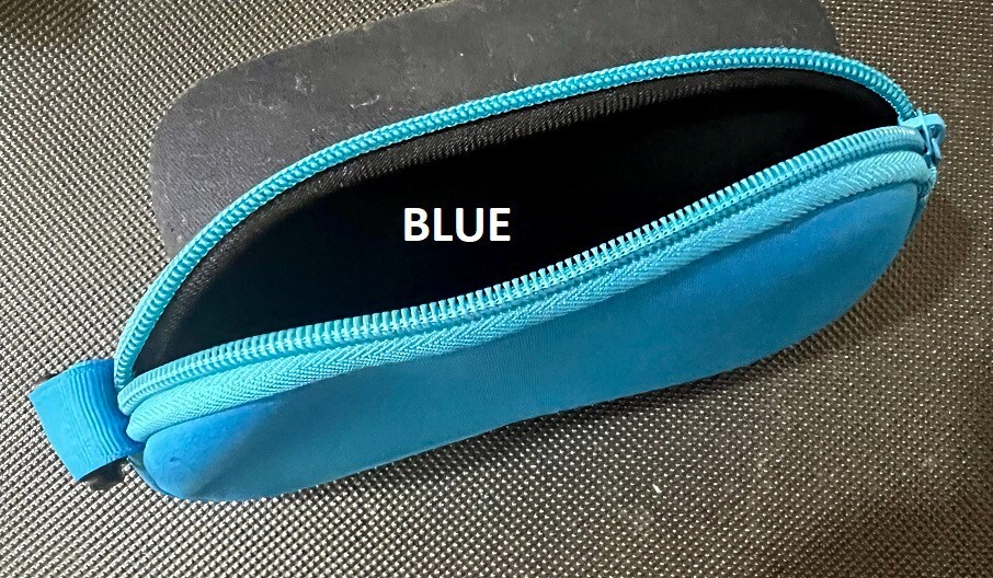 Neoprene Case with clip and zip 19cm x 10cm Blue | eBay Australia