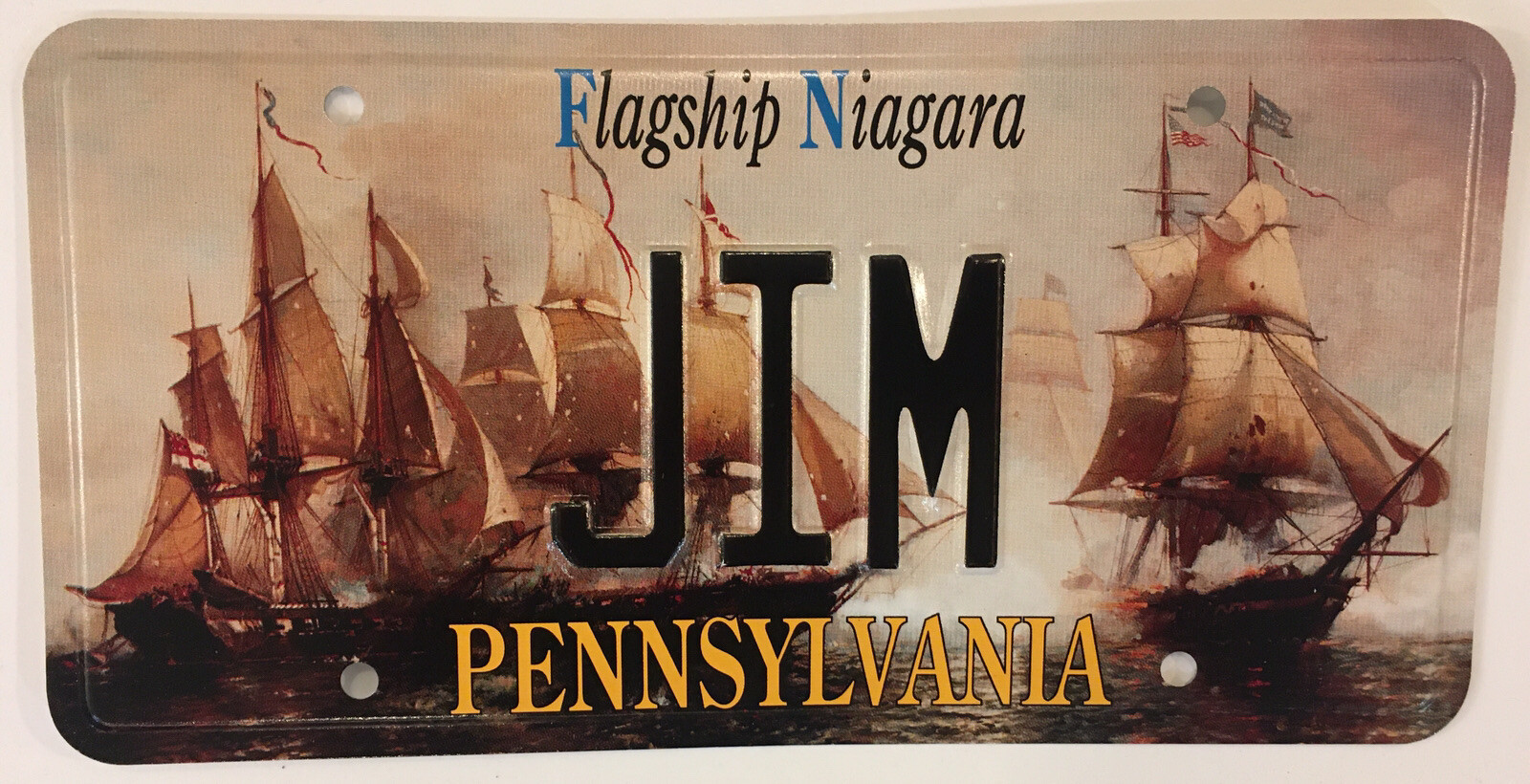 PA FLAGSHIP NIAGARA vanity JIM JAMES license plate prototype Jamie ...
