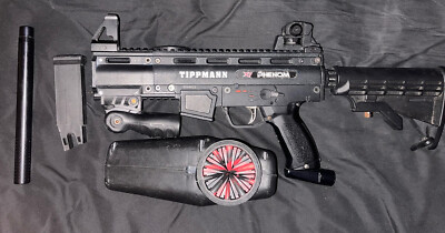 Tippmann X7 Phenom Paintball Gun Hopper Stock Full Auto Electronic ...