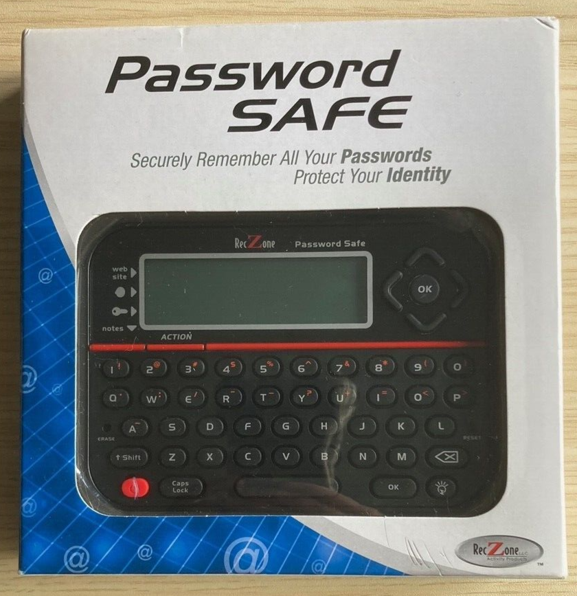 PASSWORD SAFE RecZone Back-lit LCD Identity Theft Vault - 400 Accounts ...
