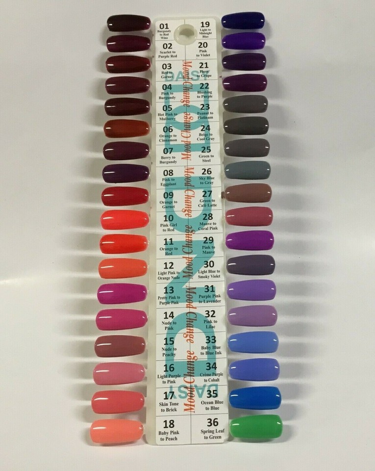 DC&DND Daisy Color Chart Gel Polish Color Sample Chart Palette Display ...
