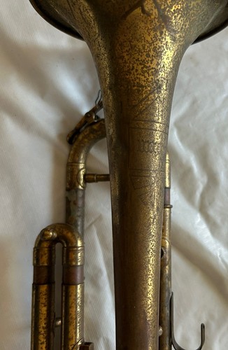 Vintage Brass Trumpet Damaged 19” L “READ” AS IS | eBay