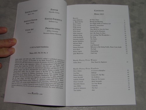 NEW Rattle Poetry Magazine #82 Winter 2023 Volume 29 No 4 | eBay