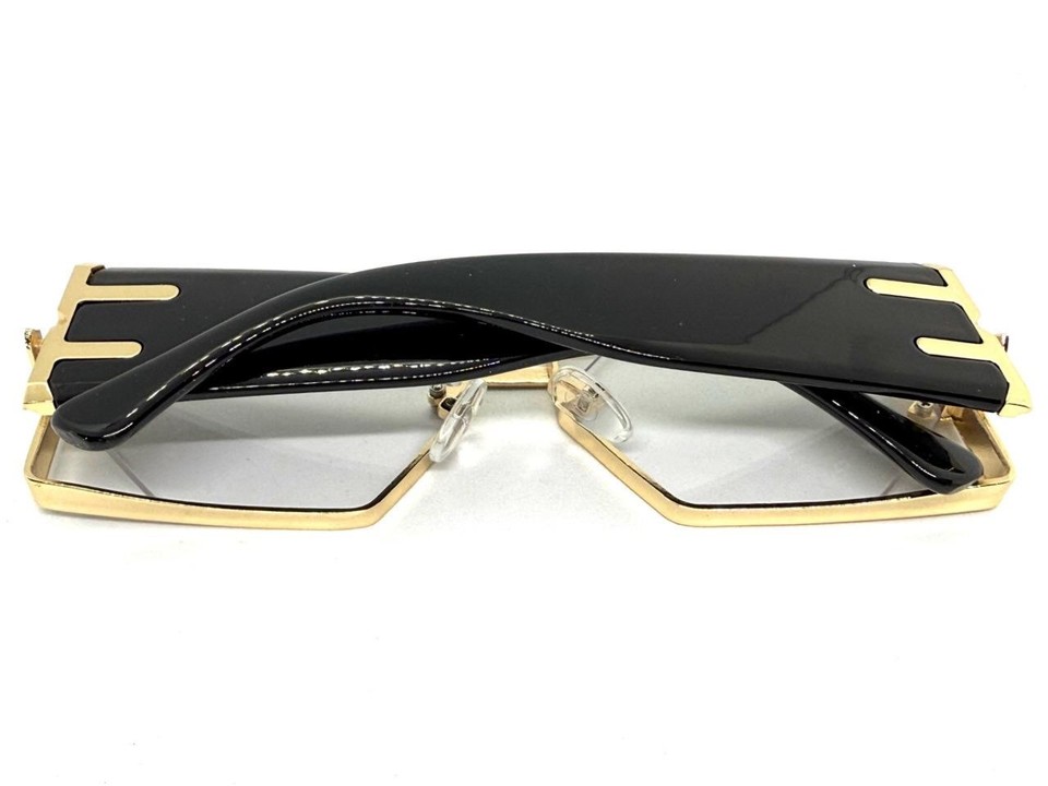 Men's Classic Retro Hip Hop Rapper Pimp Clear Lens EYE GLASSES Large ...