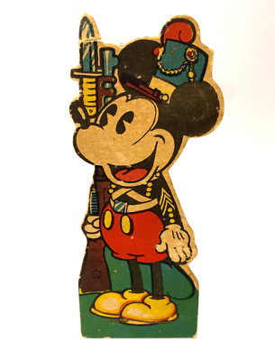 1930s Mickey Mouse cardboard standee Bowling Game antique vintage ...