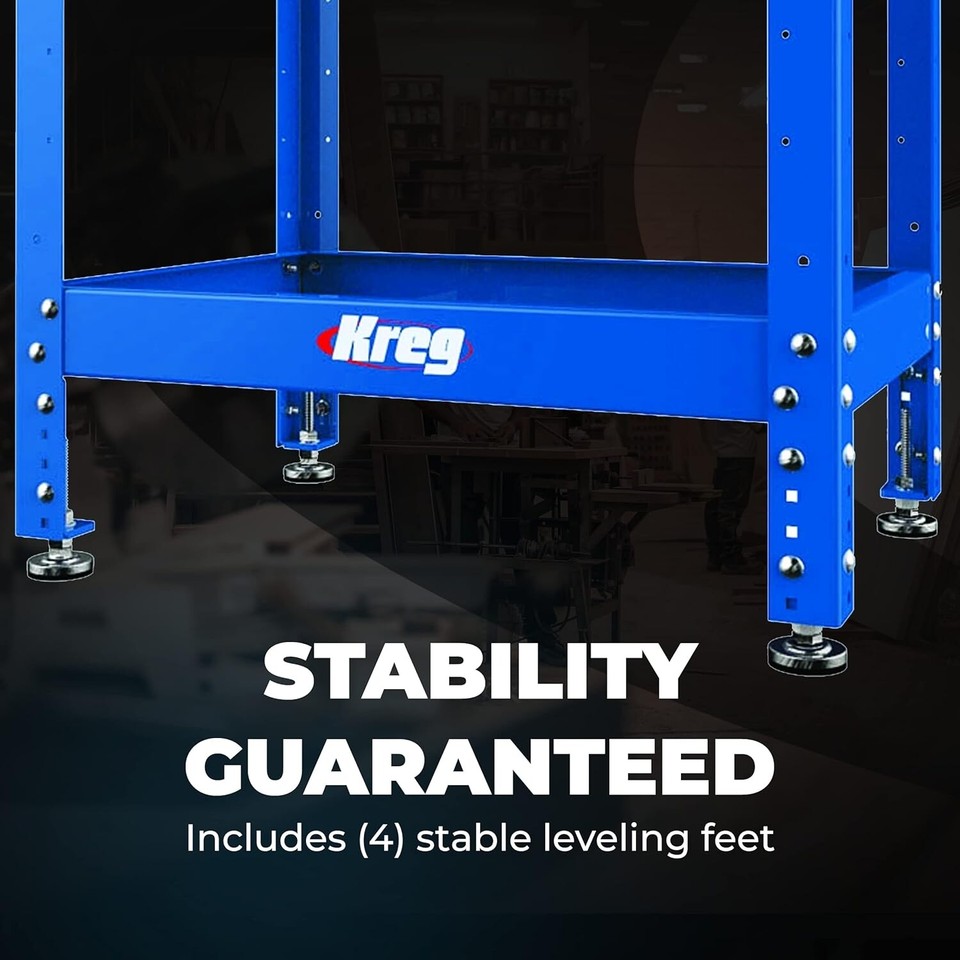 Kreg Multi-Purpose Shop Stand Steel Adjustable Table Saw Stand KRS1035 ...