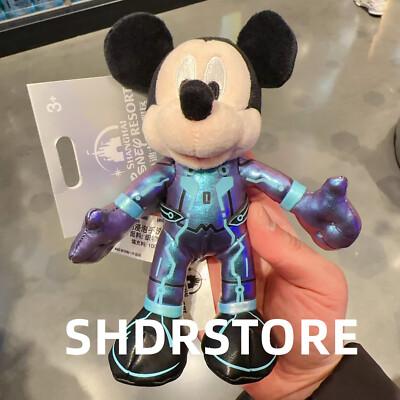 Disney authentic Tron Mickey mouse plush keychain shanghai disneyland ...