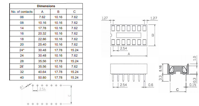 50 PCS Package for 8 Pin IC Socket IC DIP Holder PDIP 8Pin | eBay