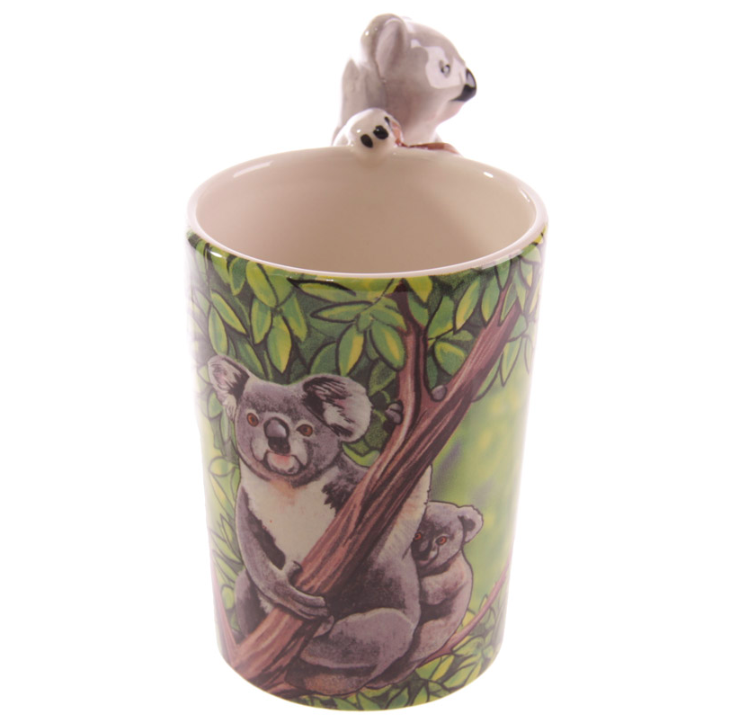 Animal Shaped Handle Ceramic Mug Tea Coffee Cup Novelty Gift Jungle ...