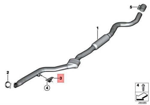 Genuine BMW F20 F30 328i 320i Front Pipe Insulator Rubber Mounting ...