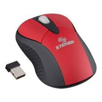 Steren Wireless Optical Mouse with Scrolling - Red | eBay