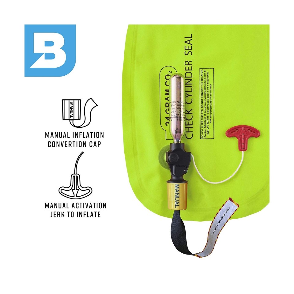 BLUESTORM Cirrus 26 Inflatable Life Jacket PFD for Adults | US Coast ...