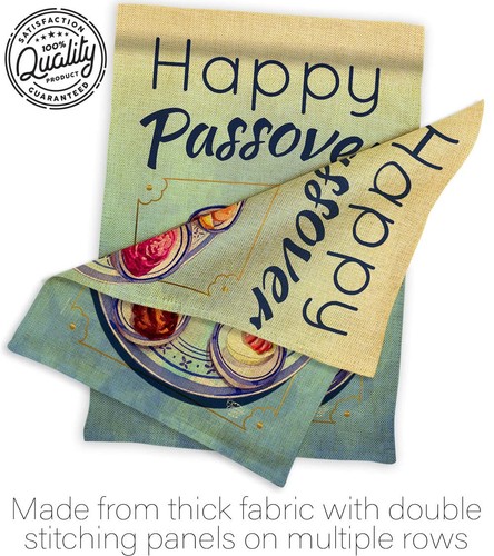 Happy Passover Burlap Garden Flag Religious Wine Celebration Festival ...