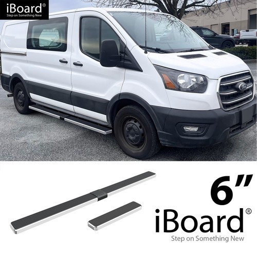 APS Polished Stainless Steel Side Steps 6in Fit Ford Transit Full Size ...