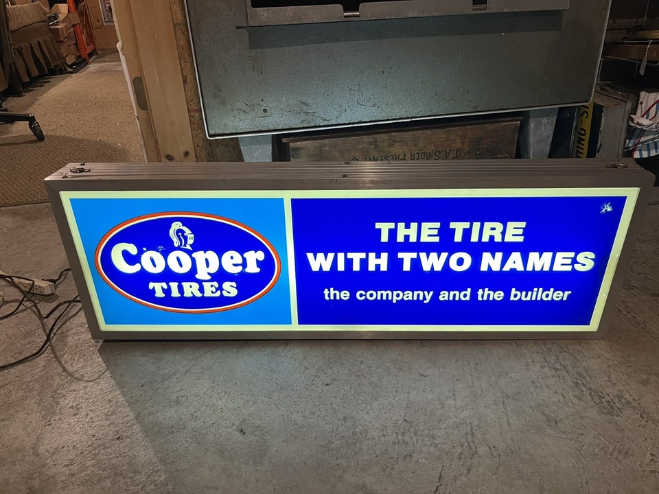 Vintage Cooper Tire Lighted Sign | eBay