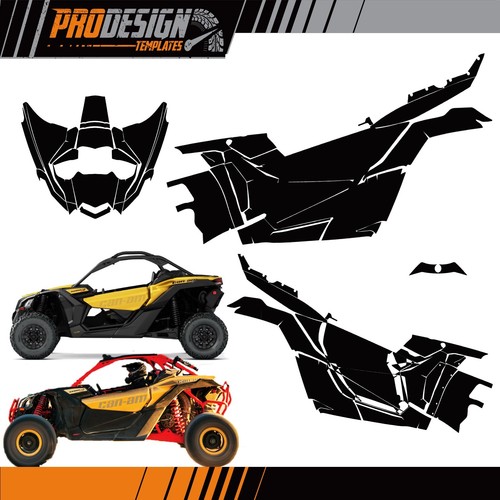 UTV SBS BRP CAN-AM MAVERICK X3 DS RC RS 2017 to 2023 kit template ...