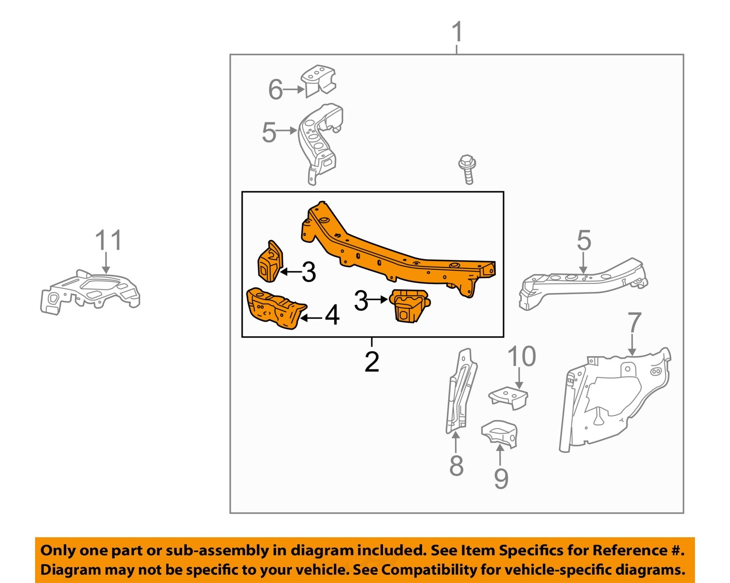 GM OEM 10-17 Equinox Radiator Support Radiator Support-Upper Tie Bar ...