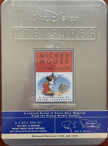 Walt Disney Treasures, 2 Disc DVD Set, Mickey Mouse in Living Color ...