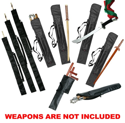 Weapon Carrying Case Tonfa Tai Chi Broad Sword Nunchaku Three Section ...