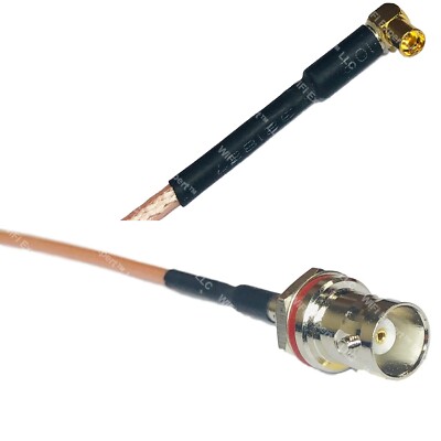 RG316 MMCX FEMALE ANGLE to BNC FEMALE SM BULKHEAD RF Cable Rapid-SHIP ...