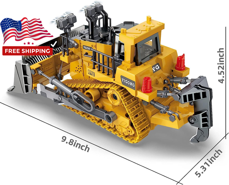 Rc Bulldozer Toys for Boys,Construction Remote Control Bulldozer with ...