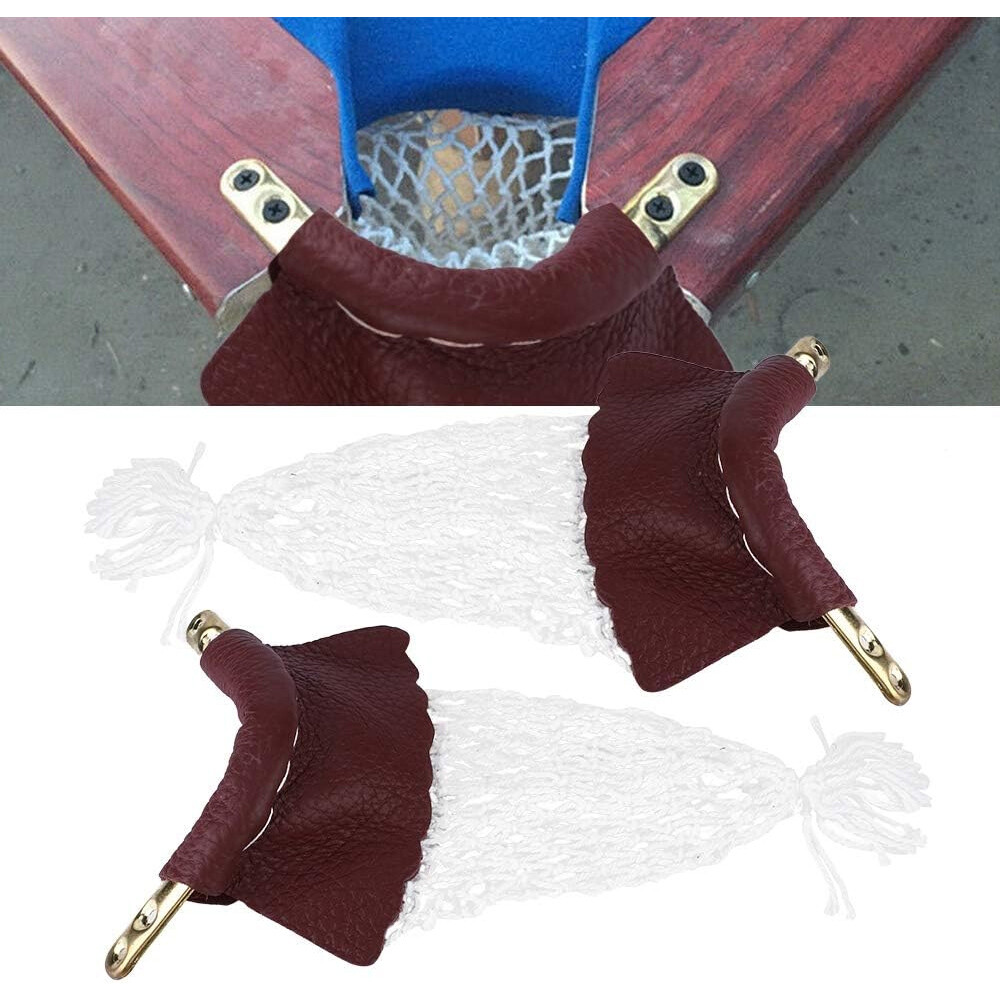 6pcs Leather Snooker Table Net Pockets Set Replacement Billiard Pool ...