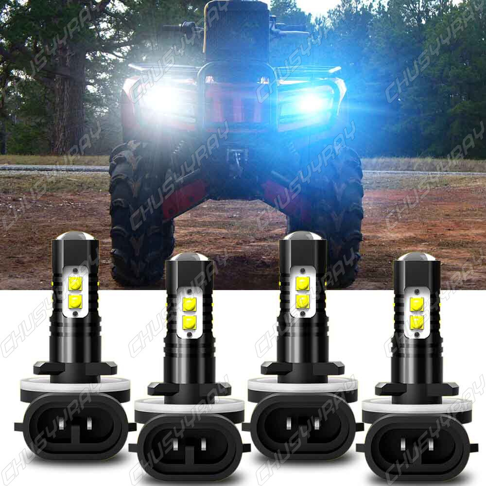 For ATV Arctic Cat Hawkeye 300 2006-2010 LED Headlight 881 Blu/Wht ...