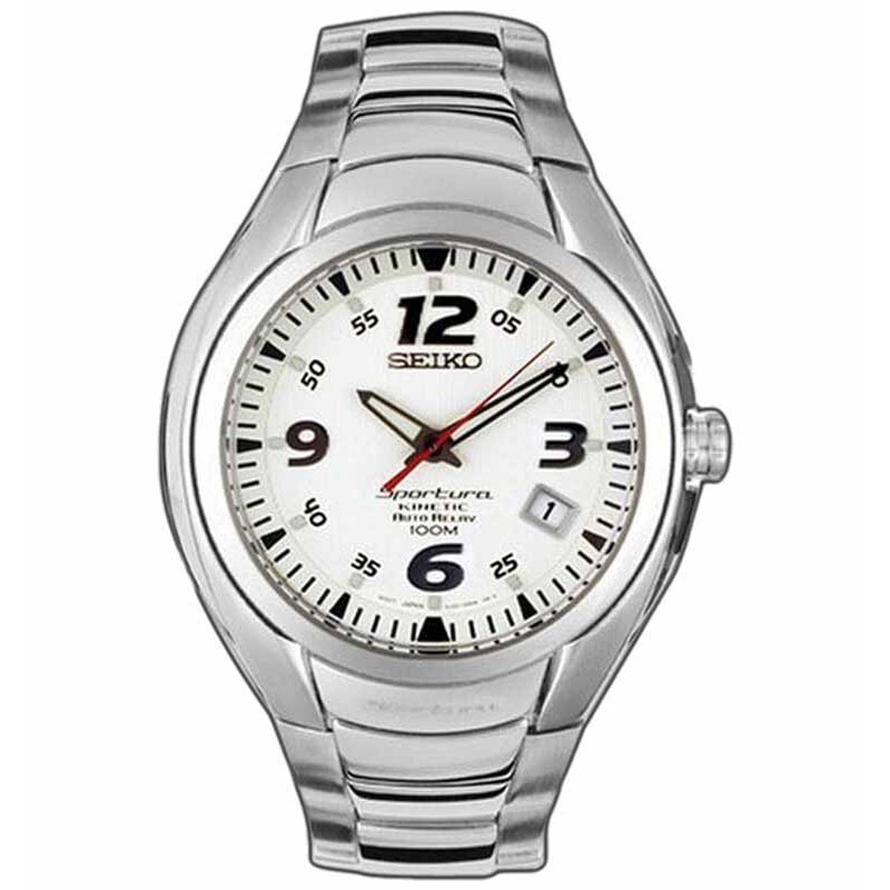 Brand New Seiko Sportura SNG021P1 SNG021P1 White Dial Silver Men ...