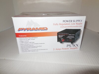 PYRAMID PS7KX 5 AMPERAGE 70 WATTS POWER SUPPLY FOR PHONES, CB RADIOS ...
