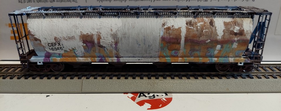 HO Scale Weathered Walthers CEFX ExKoppel Cylindrical Hopper | eBay