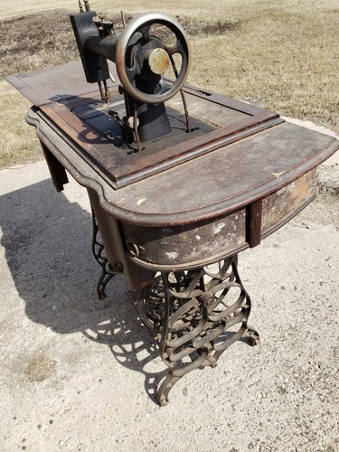 Antique c. 1900 Foley & Williams "The Gately" Sewing Machine w/ Cabinet ...