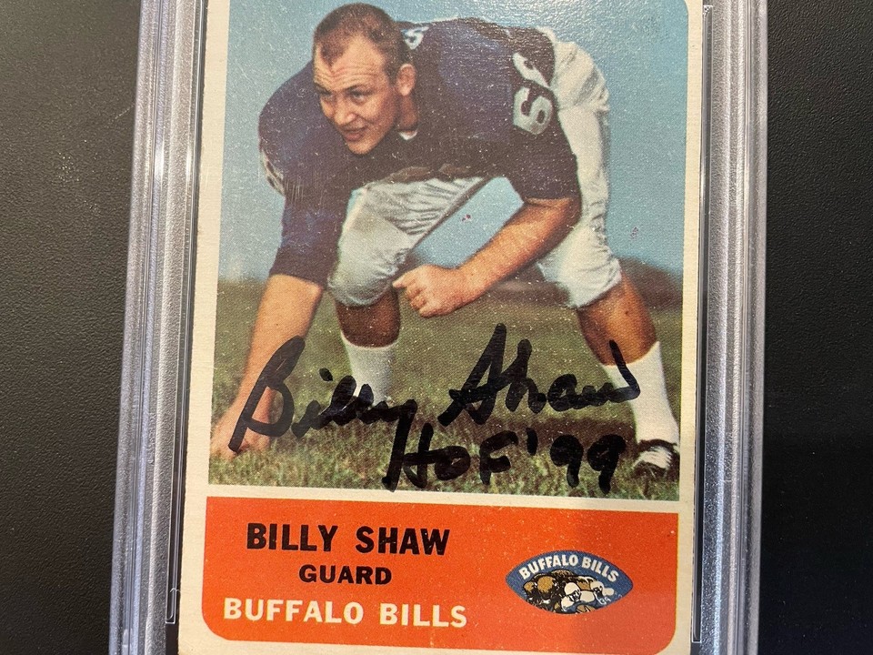 Billy Shaw signed 1962 Fleer Rookie Card Autograph NFL Hall of Fame ...